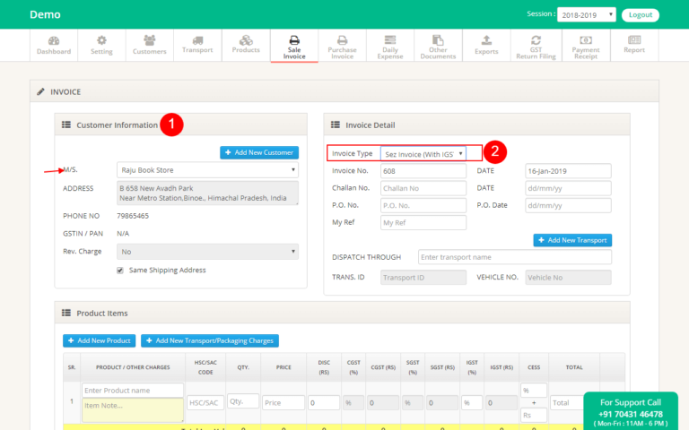 How To Create Sez Invoice 100 Free GST Billing Software For Every Businesses