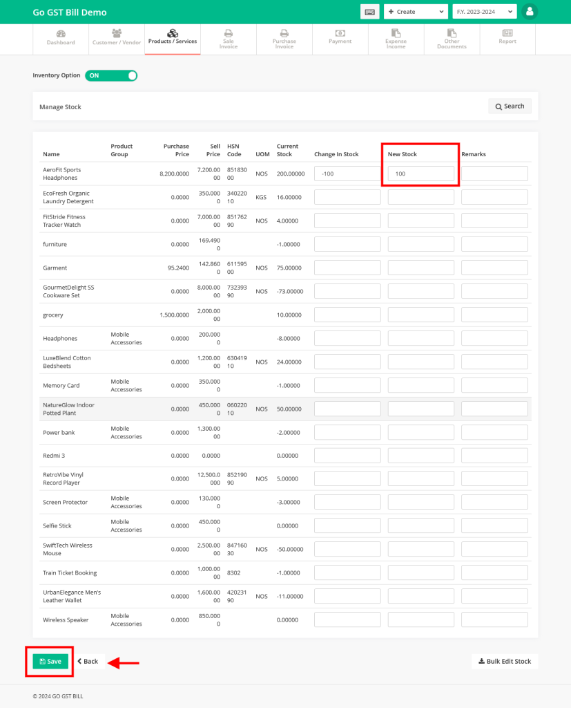 How to manage stock - 100% Free GST Billing Software For Every Businesses