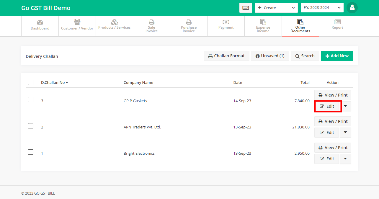 How to add prefix or postfix on invoice number - 100% Free GST Billing ...