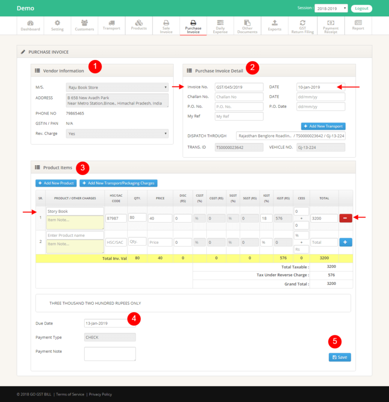How to edit purchase invoice - 100% Free GST Billing Software For Every ...