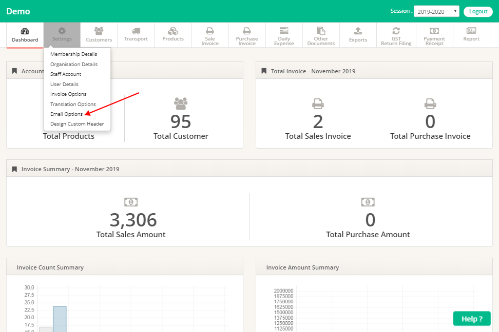 How to change email template format 2 100 Free GST Billing Software 