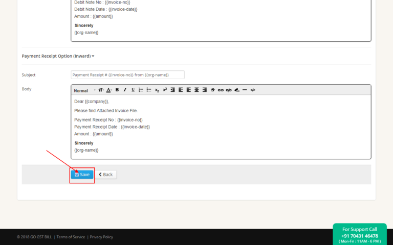 How to change email template format - 100% Free GST Billing Software ...