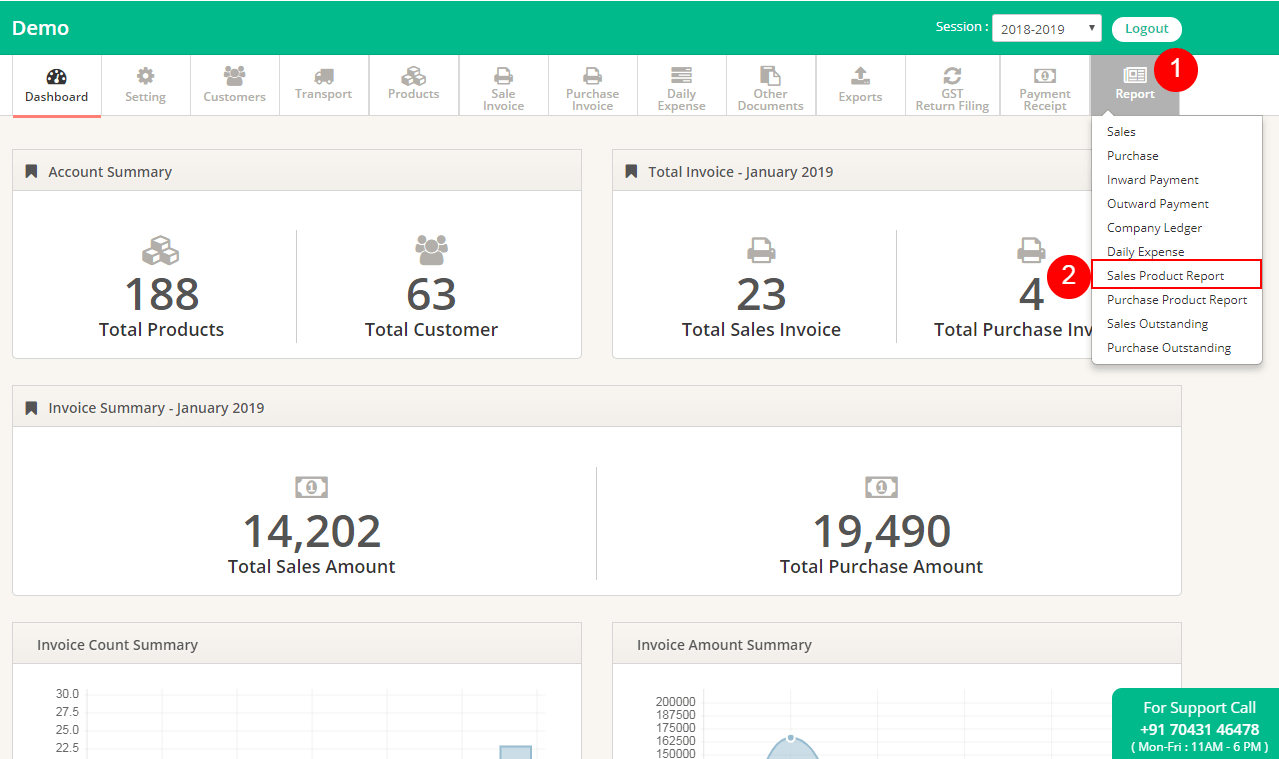how-to-check-total-product-sale-report1 - 100% Free GST Billing ...