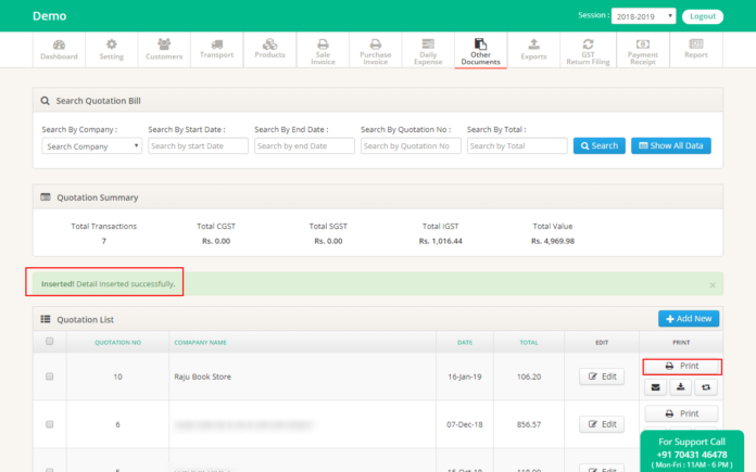 How to create quotation - 100% Free GST Billing Software For Every ...