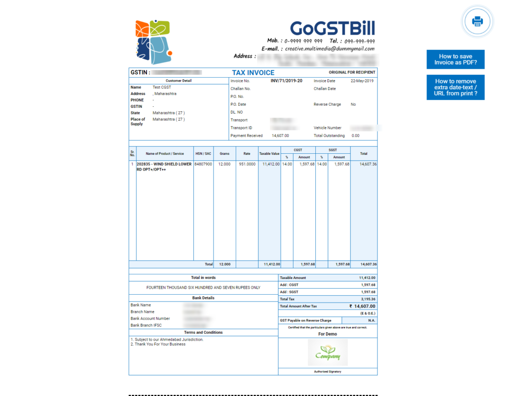 How to change invoice template - 100% Free GST Billing Software For ...