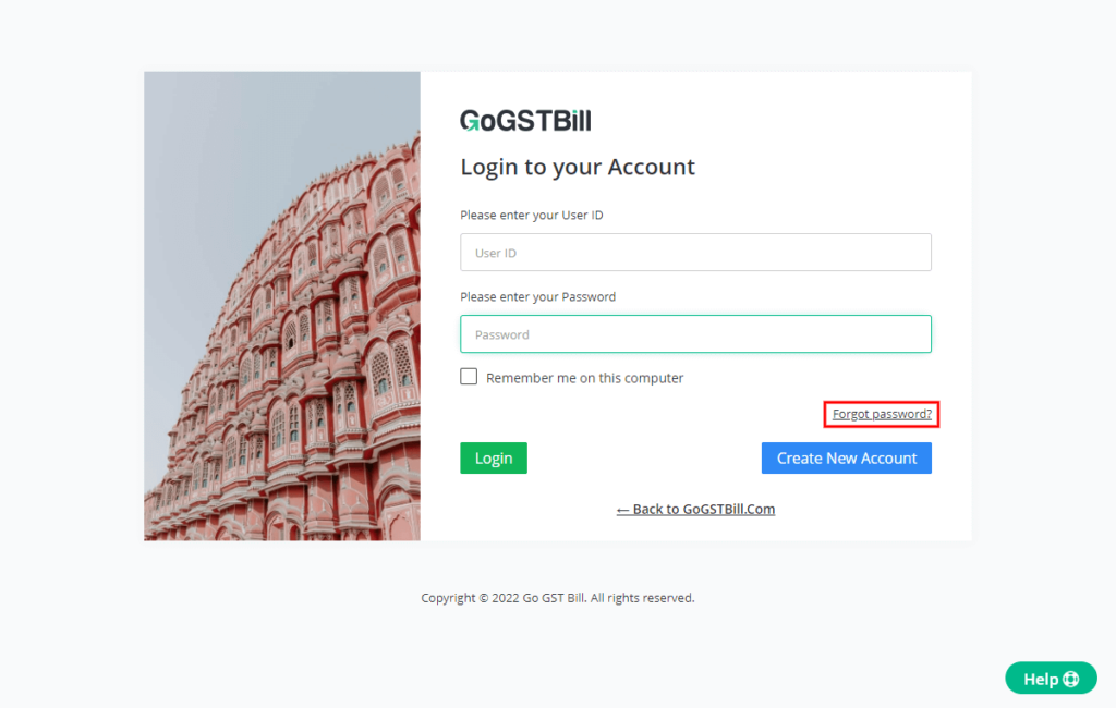 How to reset your login password - 100% Free GST Billing Software For ...