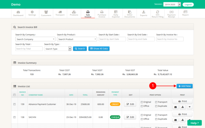 How to add transport/packing charges in invoice - 100% Free GST Billing ...