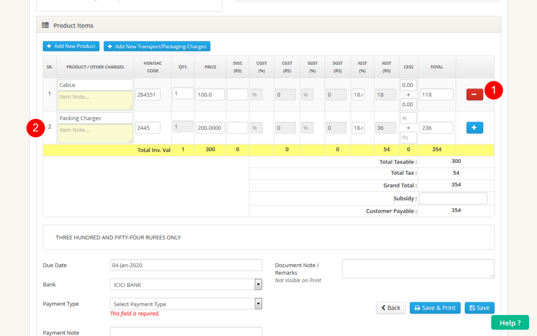 How To Add Transport packing Charges In Invoice 100 Free GST Billing