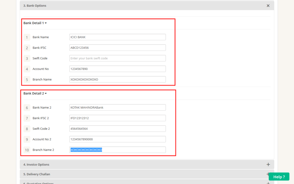 How to edit bank details - 100% Free GST Billing Software For Every ...