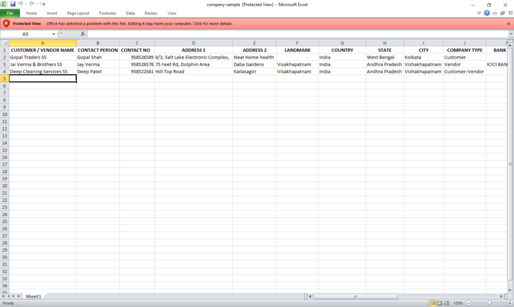 How to import customers / vendor from Excel sheet. - 100% Free GST ...