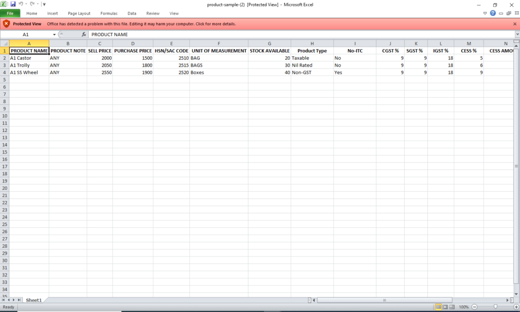 How to Import products & services from excel sheet - 100% Free GST Billing Software For Every ...