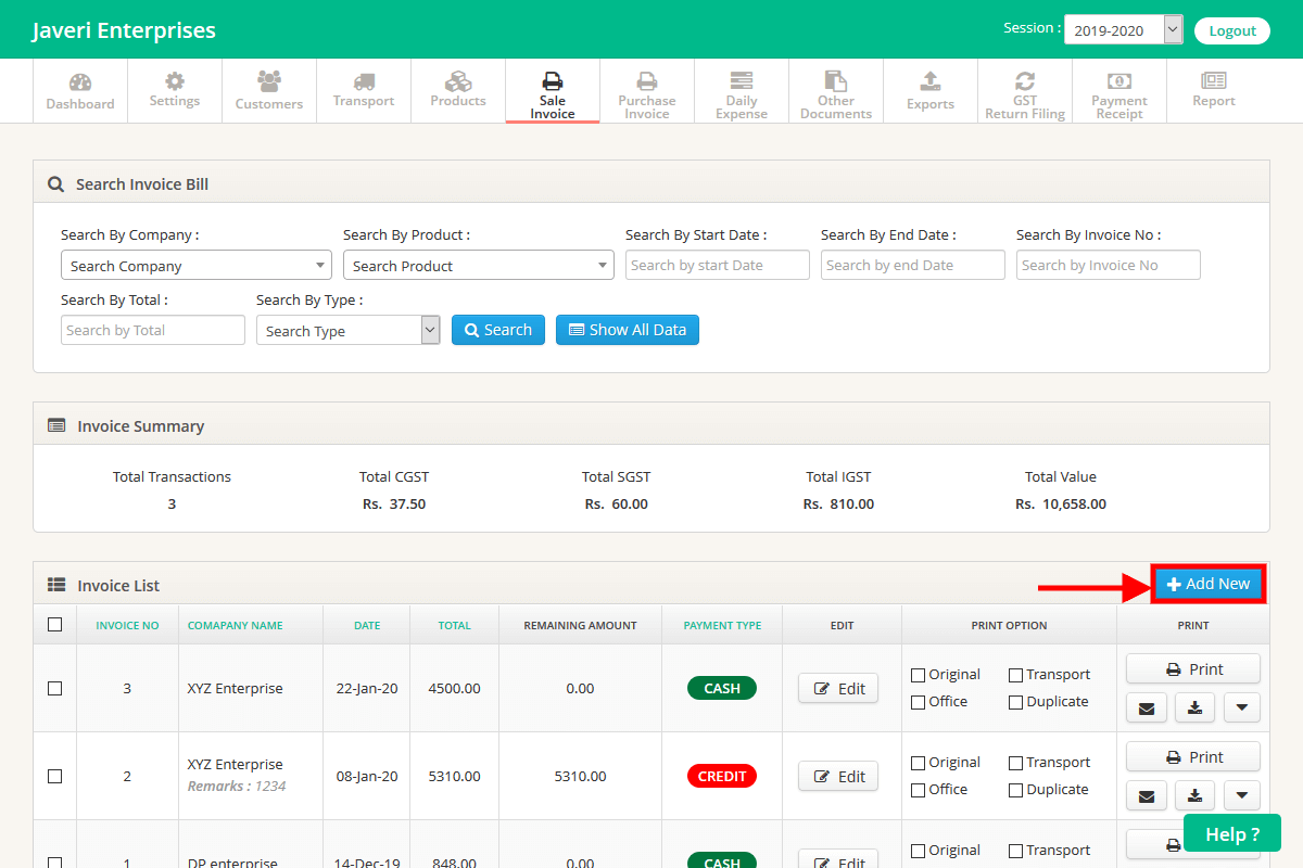 saleinvoice2 - 100% Free GST Billing Software For Every Businesses
