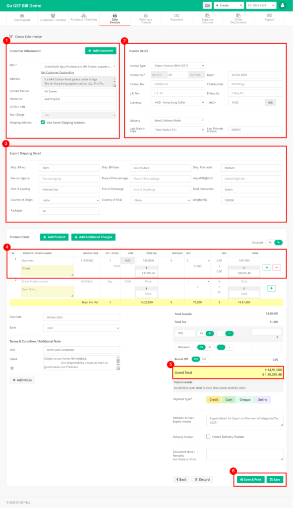 How to create a export invoice (Multi-Currency invoice) - 100% Free GST ...