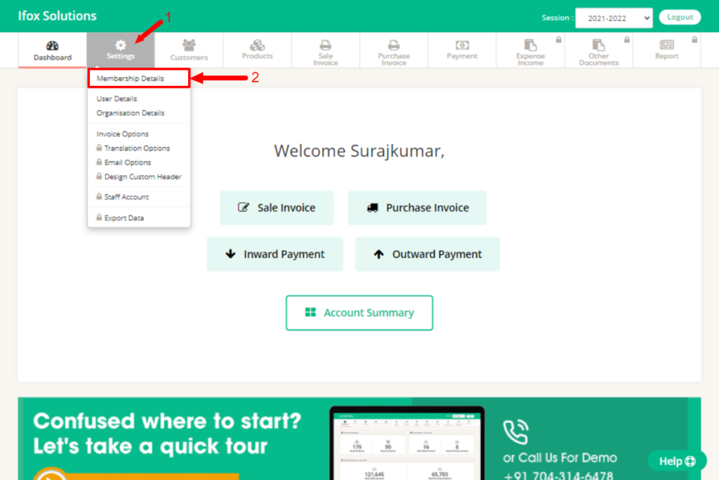 How to upgrade membership - 100% Free GST Billing Software For Every ...