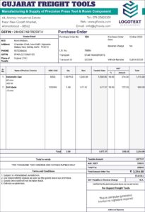 Purchase Order Template | GST Purchase Order Format