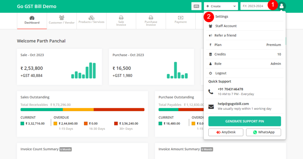 How to generate E-Invoice API id and password - 100% Free GST Billing Software For Every Businesses