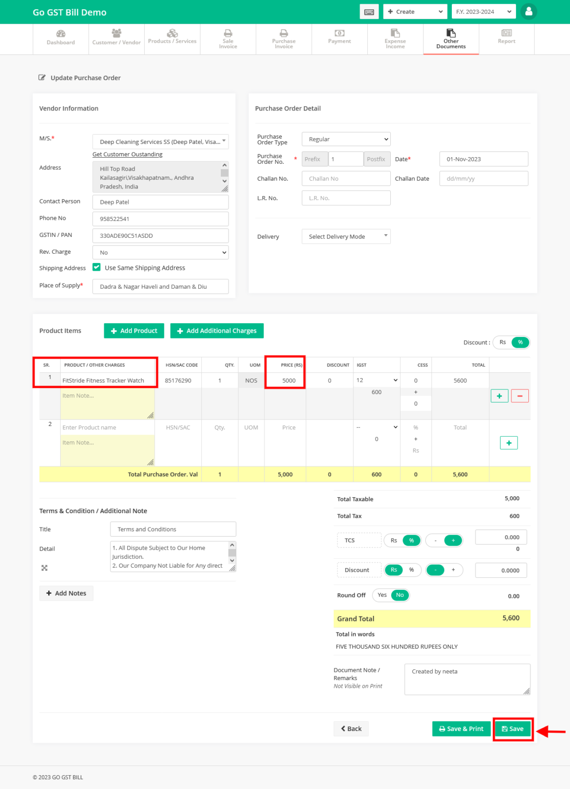 How to Edit purchase order - 100% Free GST Billing Software For Every Businesses