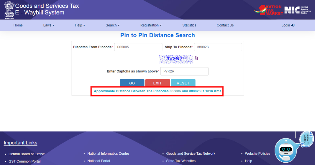 How to fix pin to pin distance error for E-Way bill - 100% Free GST ...