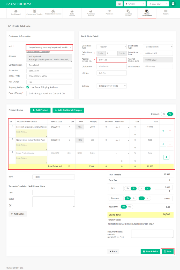 How to create debit note (Purchase Return) - 100% Free GST Billing Software For Every Businesses