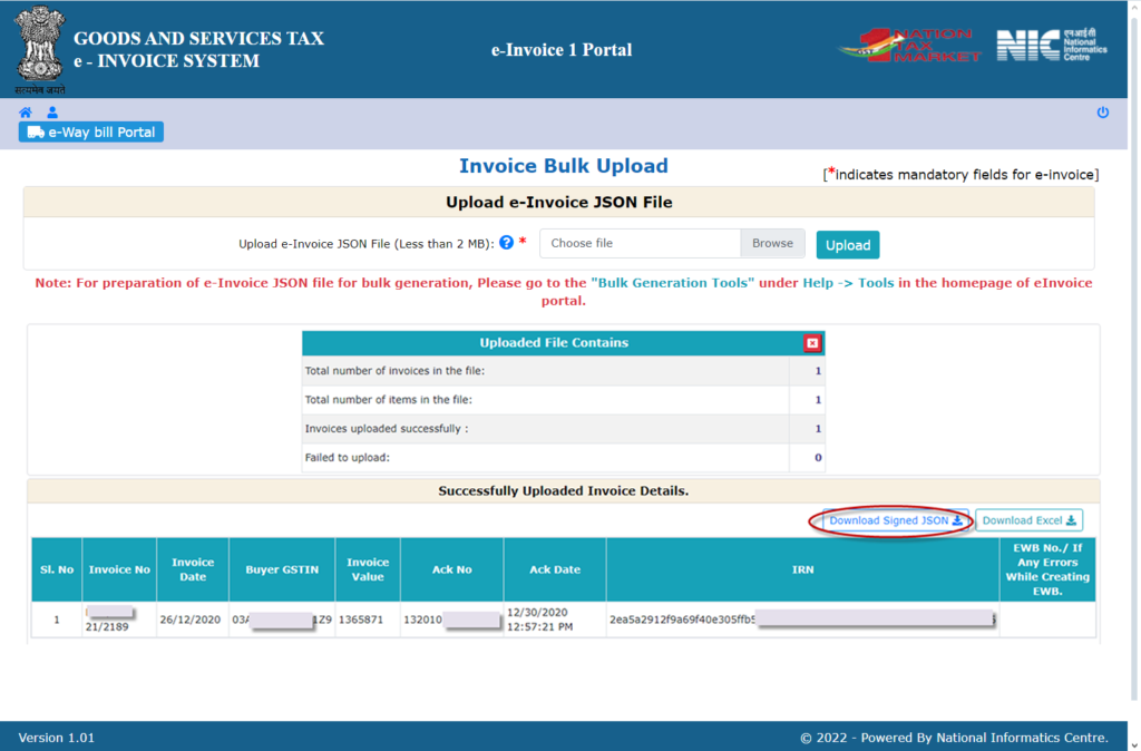 How to generate E-Invoice using JSON file (Free) - 100% Free GST Billing Software For Every ...