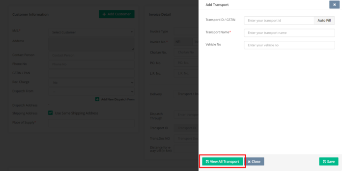 How to add/edit transport detail for E-way bill - 100% Free GST Billing Software For Every ...