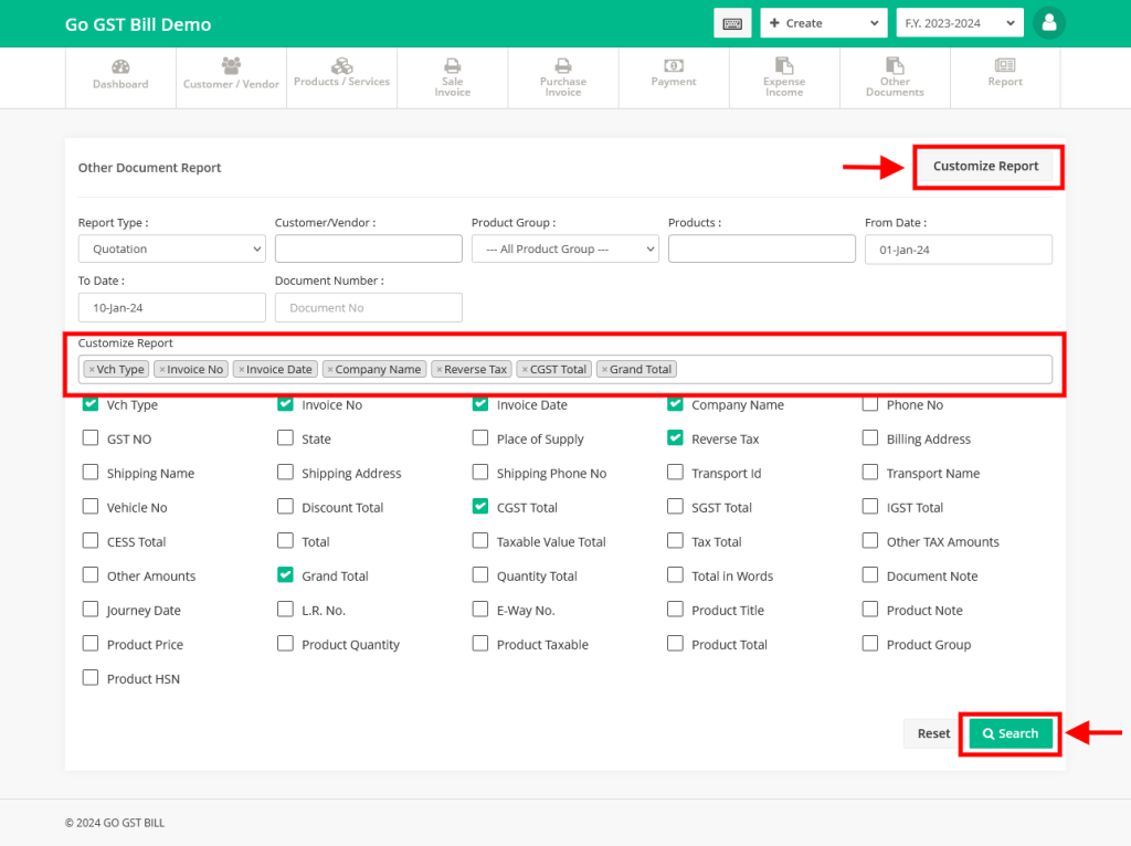 How to Generate Report for Quotation, Proforma Invoice, Delivery ...
