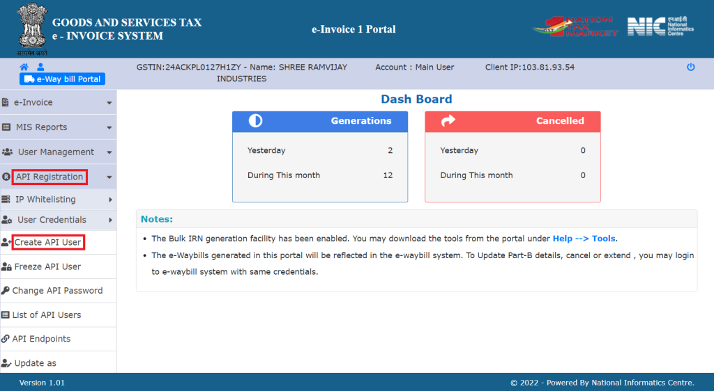 How to generate E-Invoice API id and password - 100% Free GST Billing ...