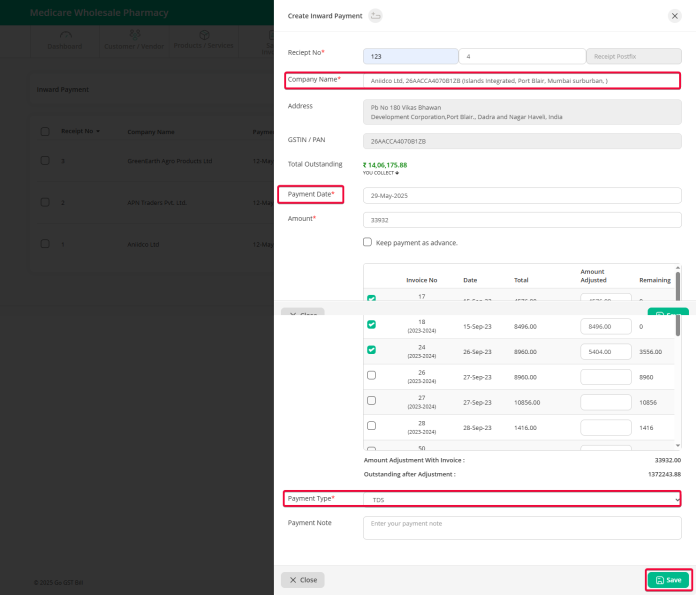 How to add TDS Entry - 100% Free GST Billing Software For Every Businesses