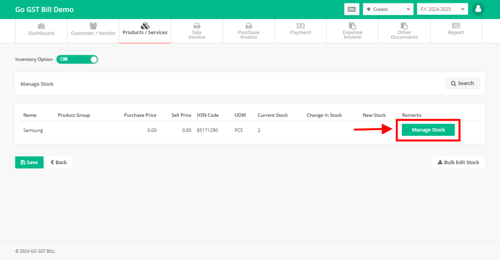 How to manage serial number stock - 100% Free GST Billing Software For ...