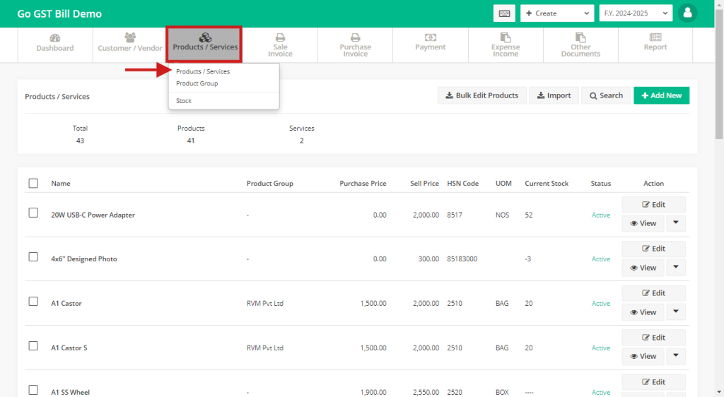 How to add barcode number - 100% Free GST Billing Software For Every ...