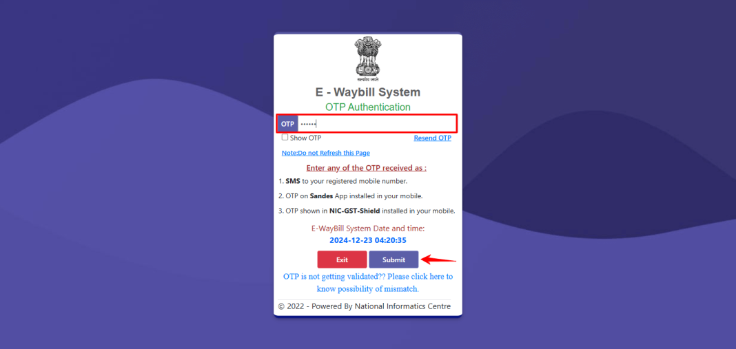 Set Up 2-Step Verification On The E-Way Bill and E-Invoice System