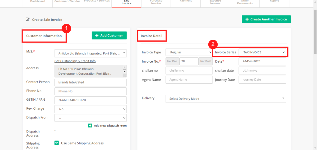 How to Use Different Invoice Series in Go GST Bill - 100% Free GST ...