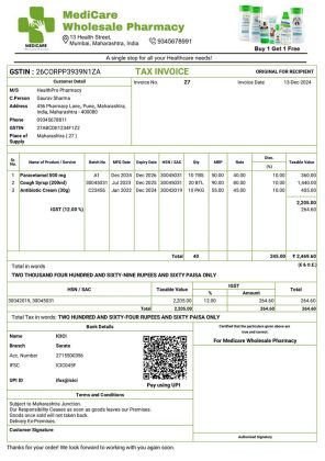 Free Billing Software for Medical Stores