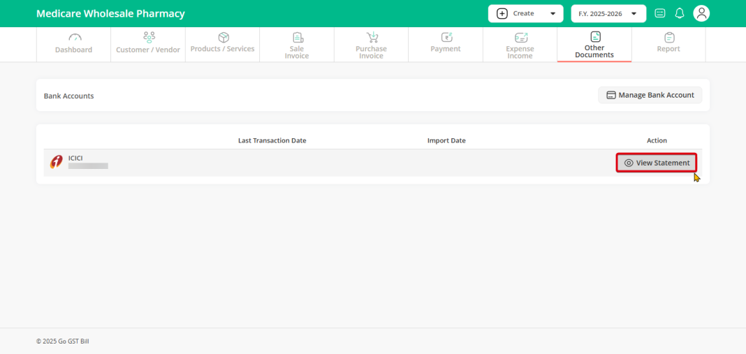 How to set Opening Balance in Bank Ledger - 100% Free GST Billing Software For Every Businesses